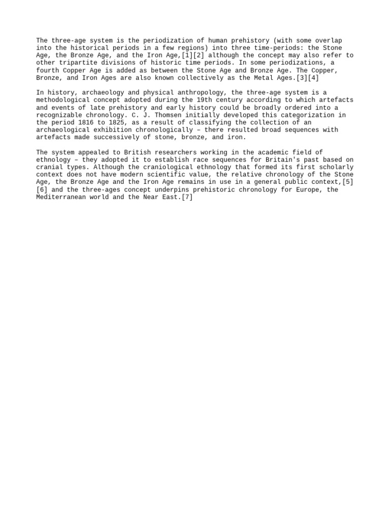 The Three-Age System Is The Periodi | PDF