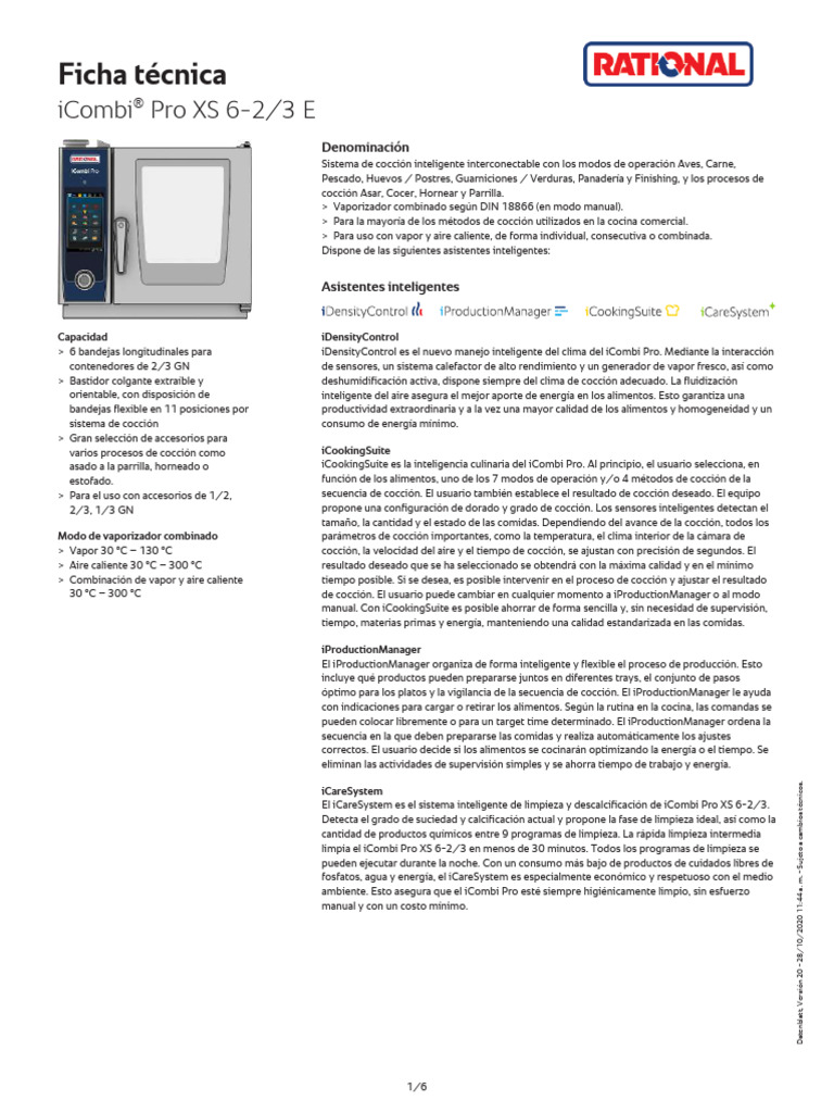 Icombi Pro XS | PDF | Cocinando