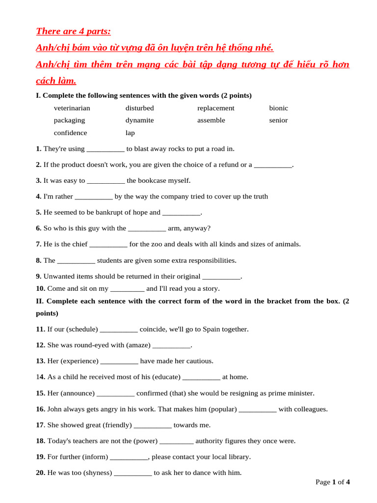 Vocabulary and Reading Comprehension Exercises | PDF | Twin | Sexual ...
