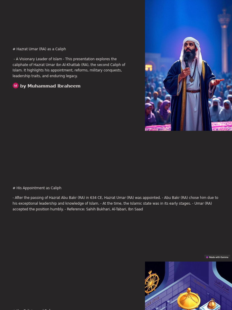 Hazrat Umar RA As A Caliph | PDF