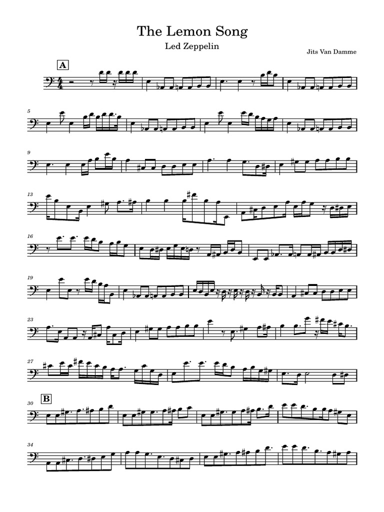 The Lemon Song - Led Zeppelin - Transcription | PDF
