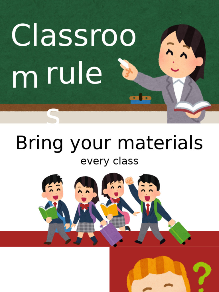 Classroom Rules Presentation in Multicolor Illustrative Style | PDF