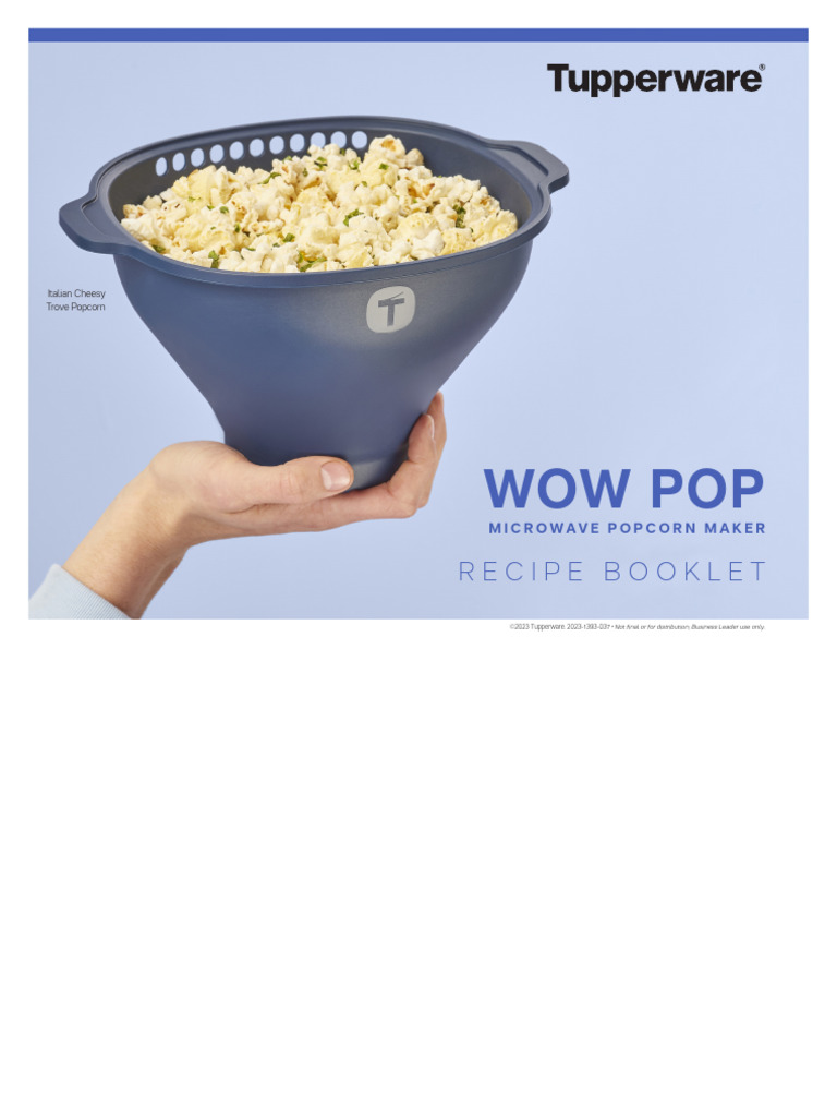 WOW Pop Microwave Popcorn Maker - Recipe Booklet | PDF | Popcorn | Garlic