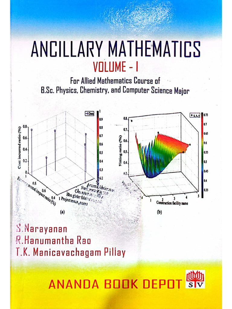 Ancillary Mathematics Volume 1 For Allied Mathematics Course of BSC ...