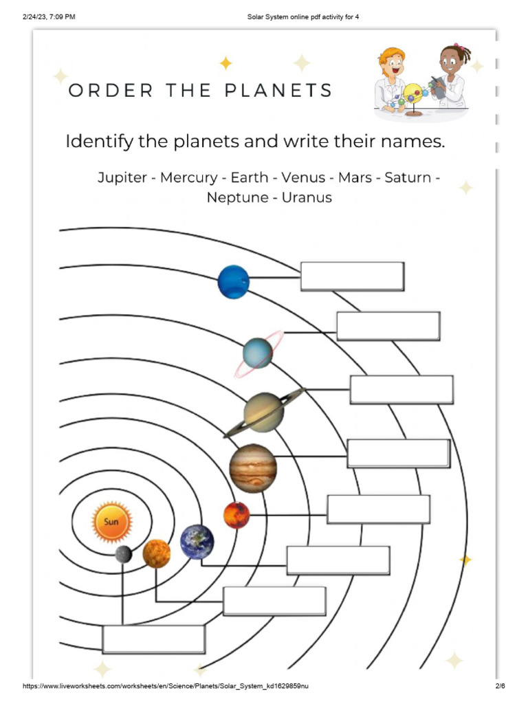 Solar System Online PDF Activity For 4 | PDF