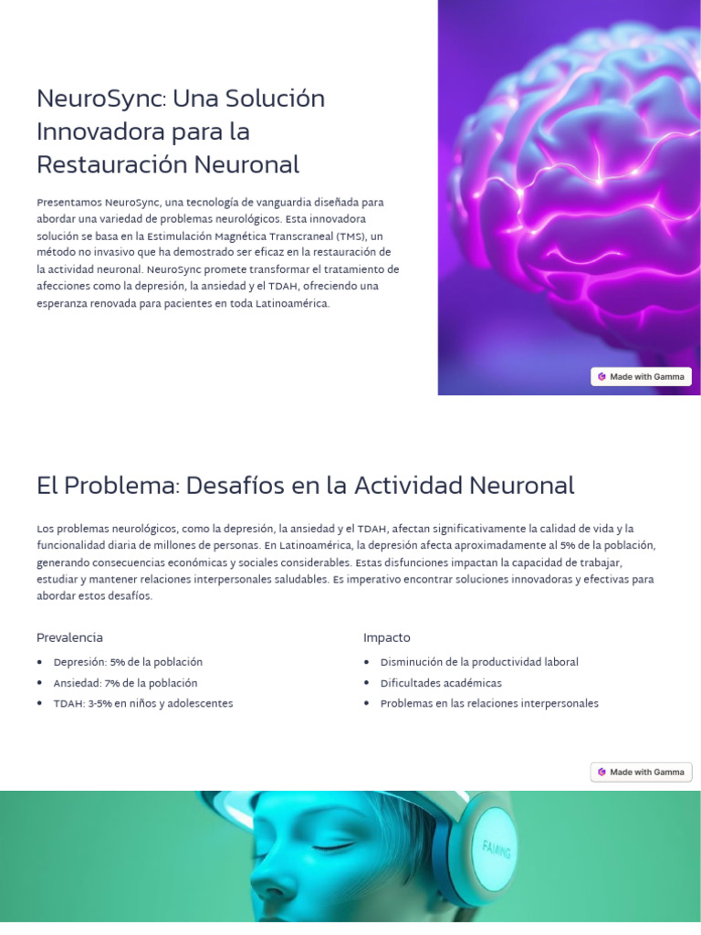 NeuroSync Una Solucion Innovadora para La Restauracion Neuronal | PDF | Desorden hiperactivo y ...