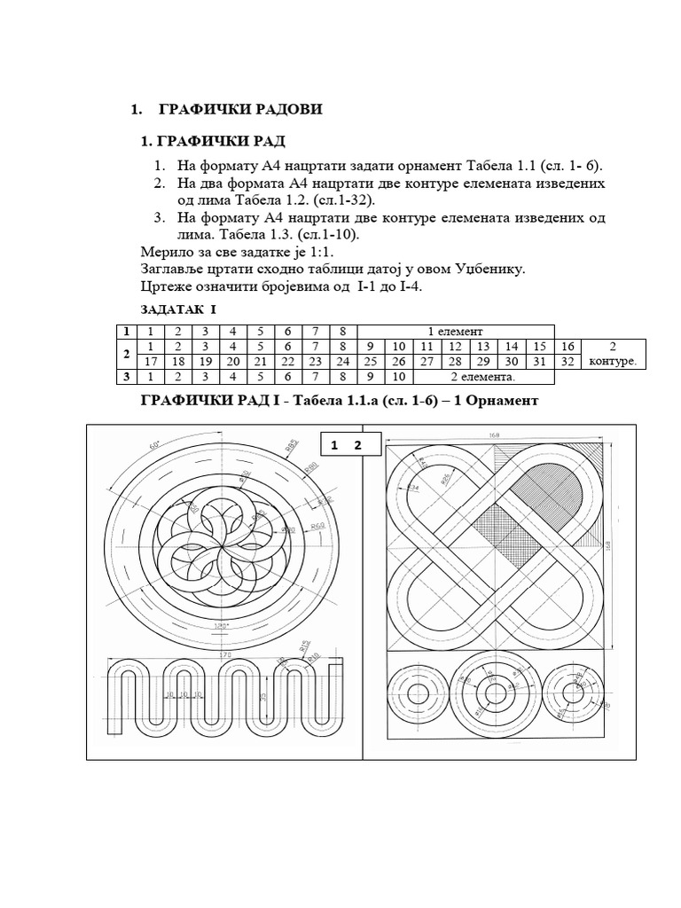 Tehnicko Crtanje Grafički Radovi | PDF