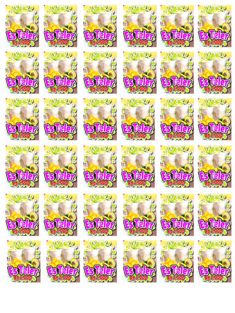 Stiker Es Teler | PDF