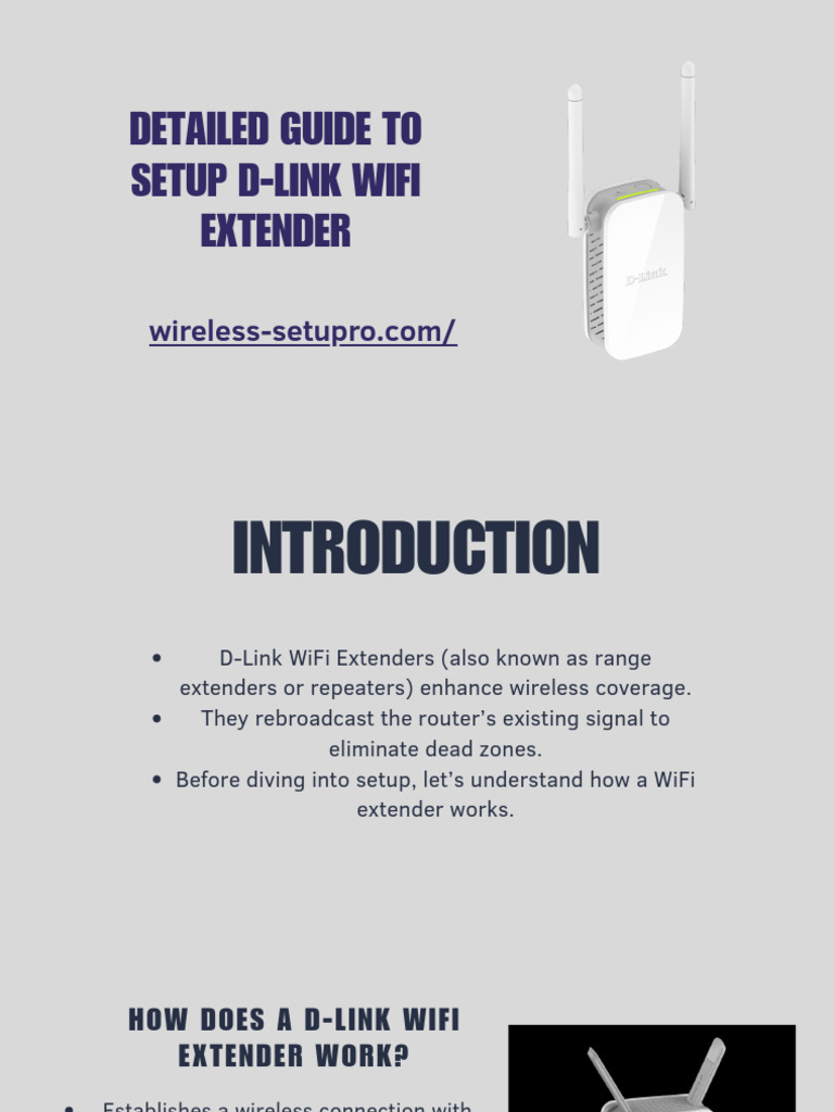 Detailed Guide To Setup D-Link WiFi Extender | PDF