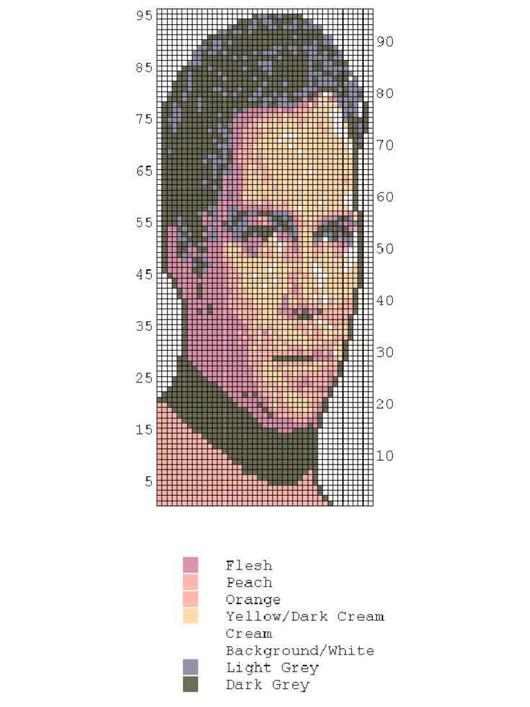 Captain Kirk Cross Stitch Pattern | PDF