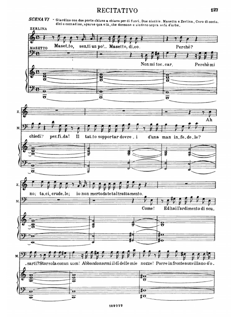 Batti, Batti, o Bel Masetto (Don Giovanni) | PDF