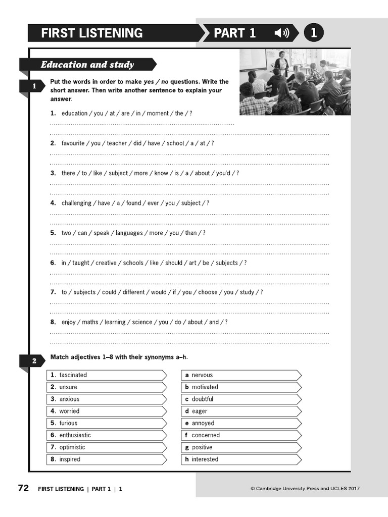 Listening Part 1 | PDF