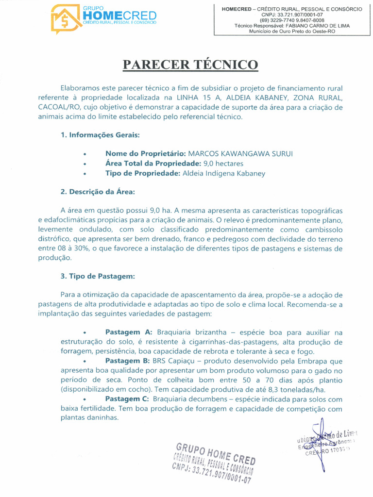 Parecer Tecnico | PDF