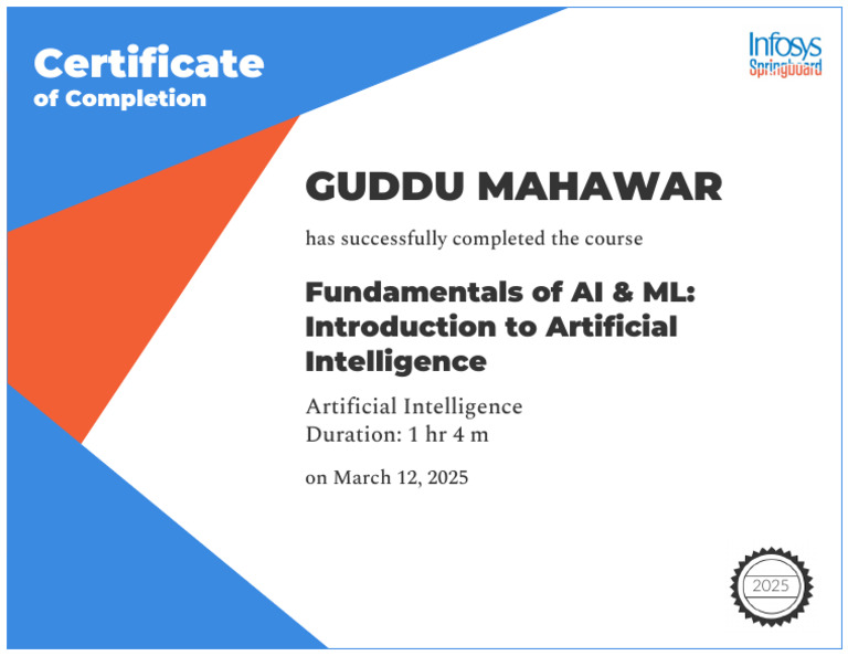 Fundamentals of AI & ML_ Introduction to Artificial Intelligence | PDF