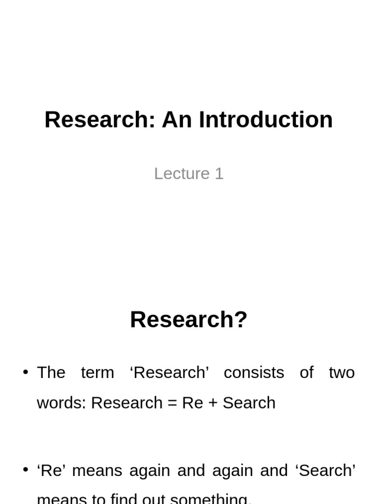 Lecture1 Introduction | PDF | Science | Scientific Method