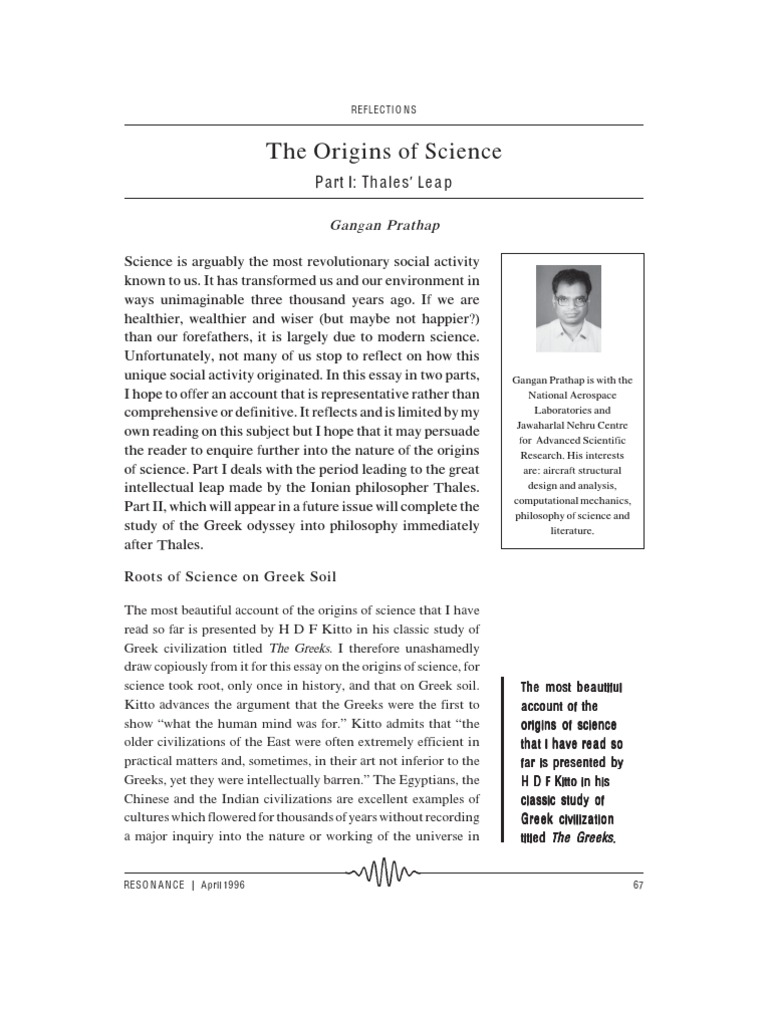 Origin of Science | PDF | Science | Metaphysics