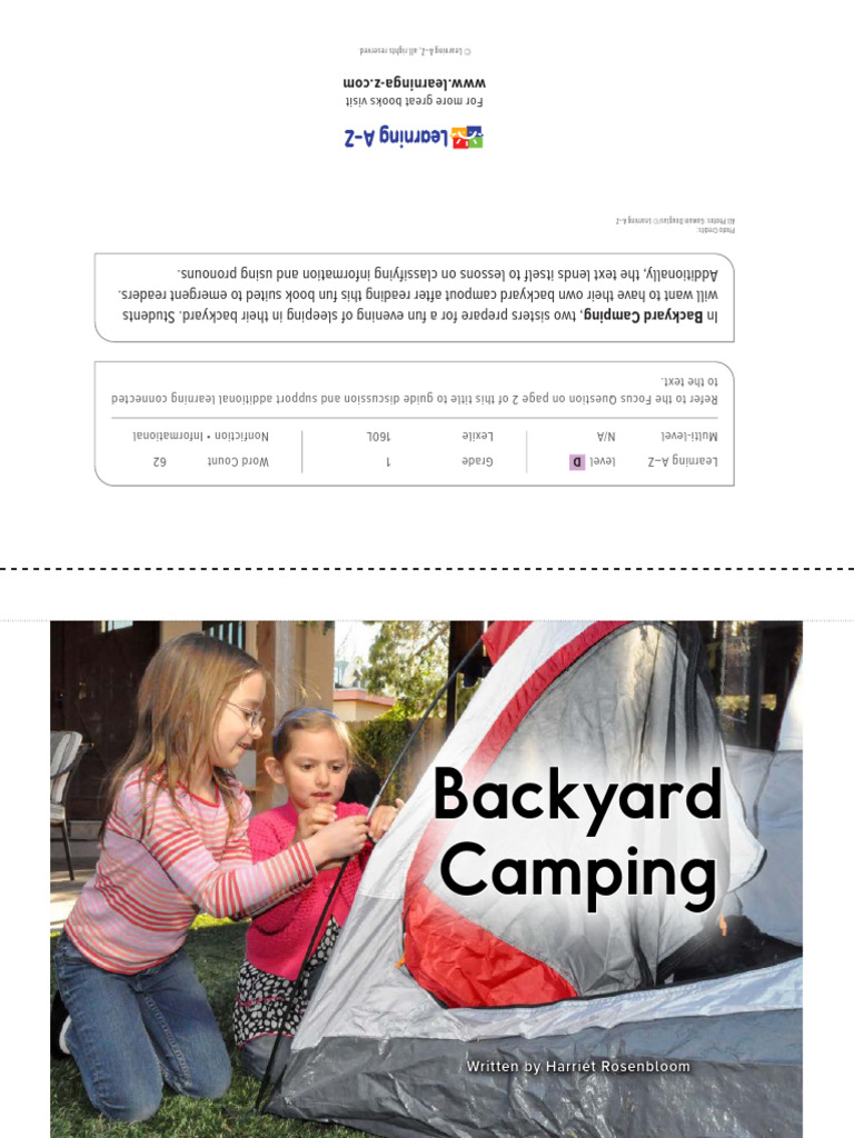 Week 2 ESY Camping Story | PDF