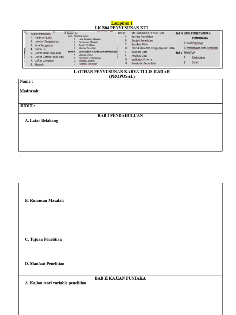 LK B04 Penyusunan Karya Tulis | PDF