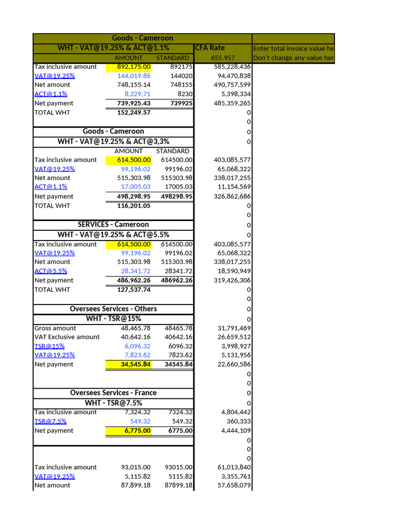 Withholding Tax Calculator | PDF | Money | Taxes