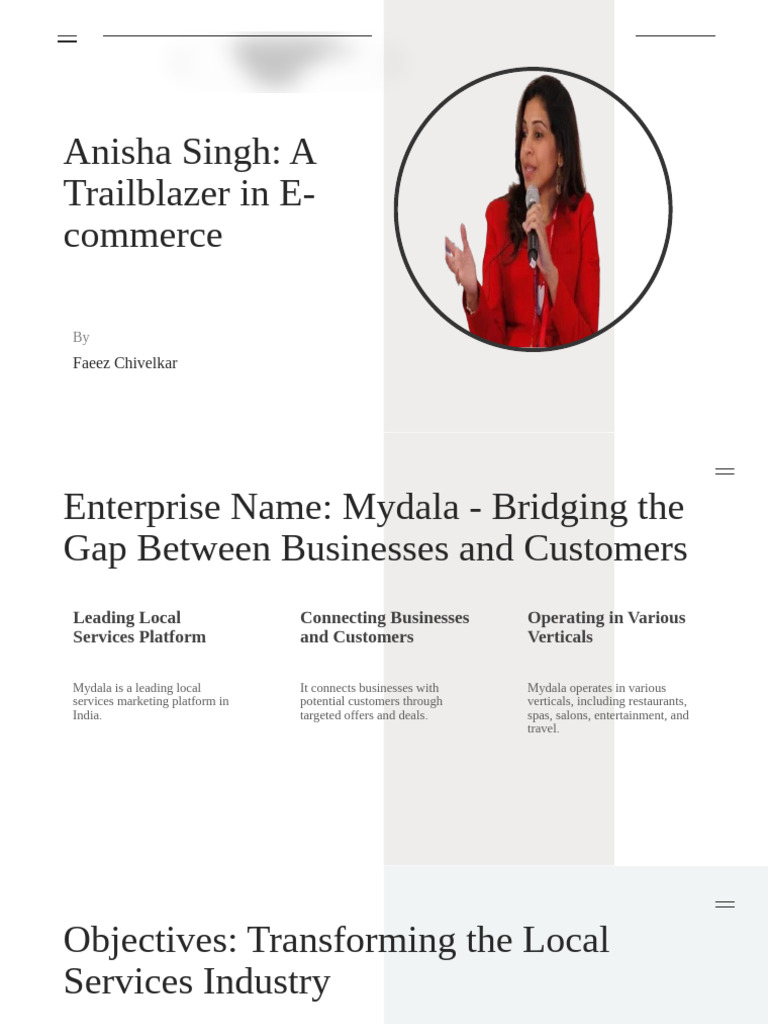 Anisha Singh (Mydala, E - Commerce Platform) | PDF | Marketing | E Commerce