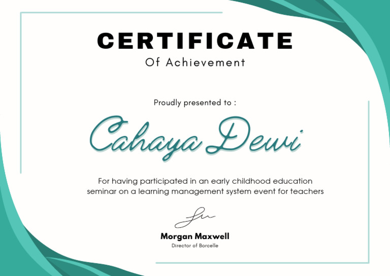 Green White Simple Professional Seminar Certificates Participant PDF | PDF