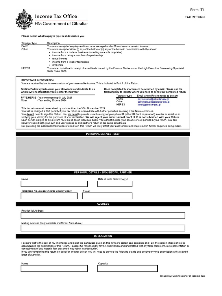 Tax Return Form2024 | PDF | Pension | Taxes