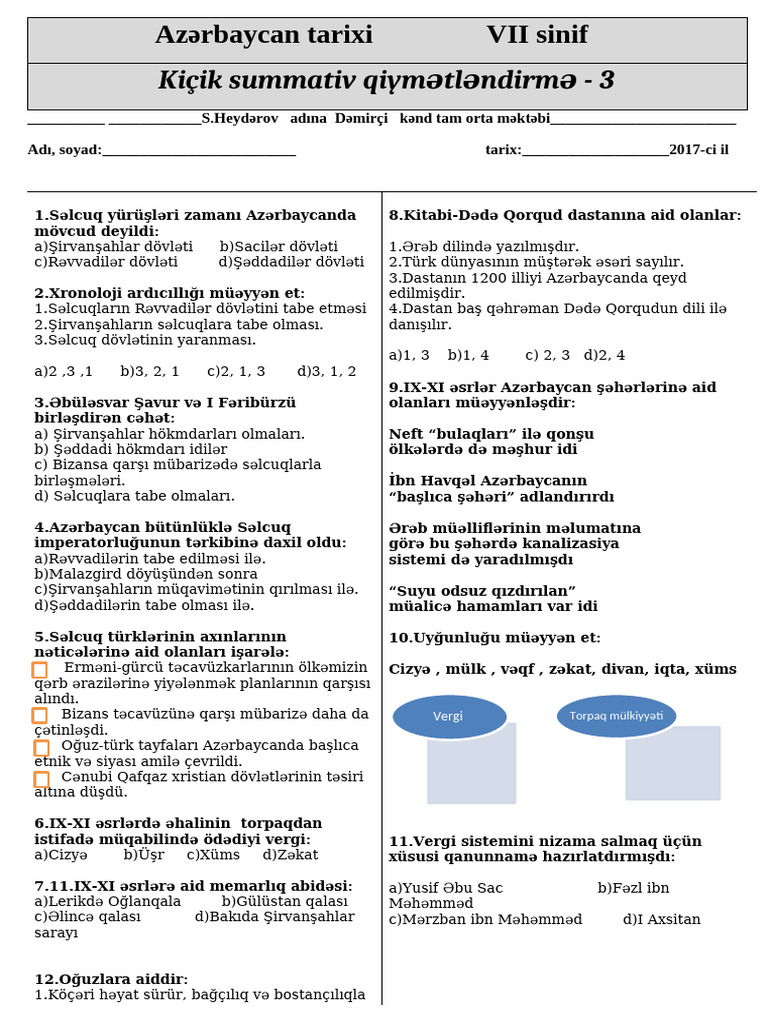 7-Ci Sinif Az.T KSQ-3 (2) | PDF
