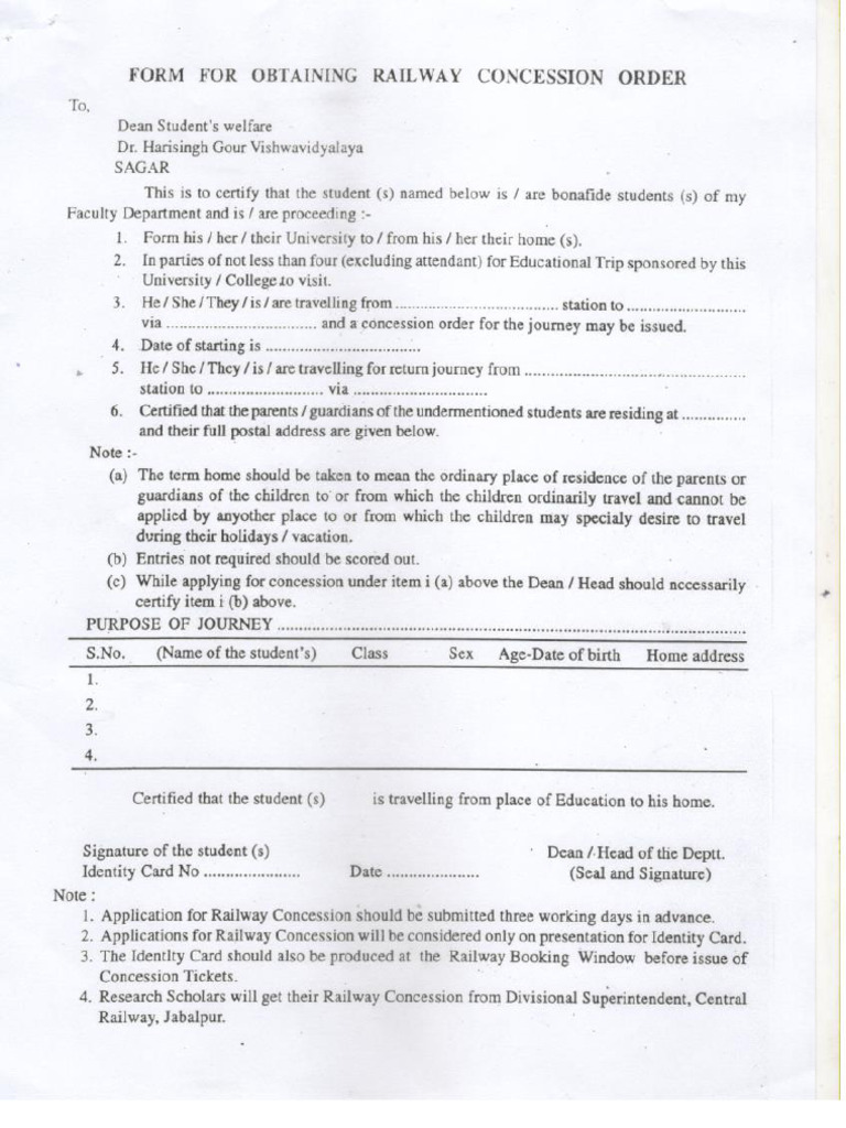 No - Aa.chha - Ka. 1333Dt.16 17042025 Railway Concession Form Reg. | PDF