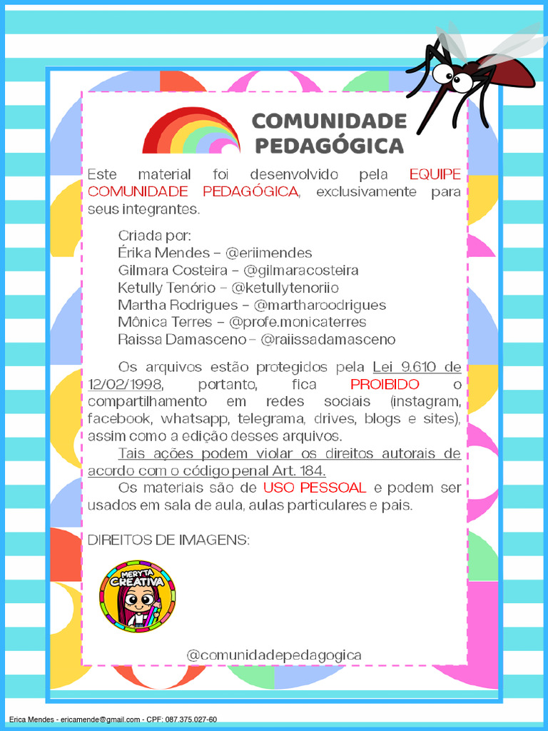 DECOR PARA COLORIR DENGUE, AQUI NÃO! - @comunidadepedagogica | PDF