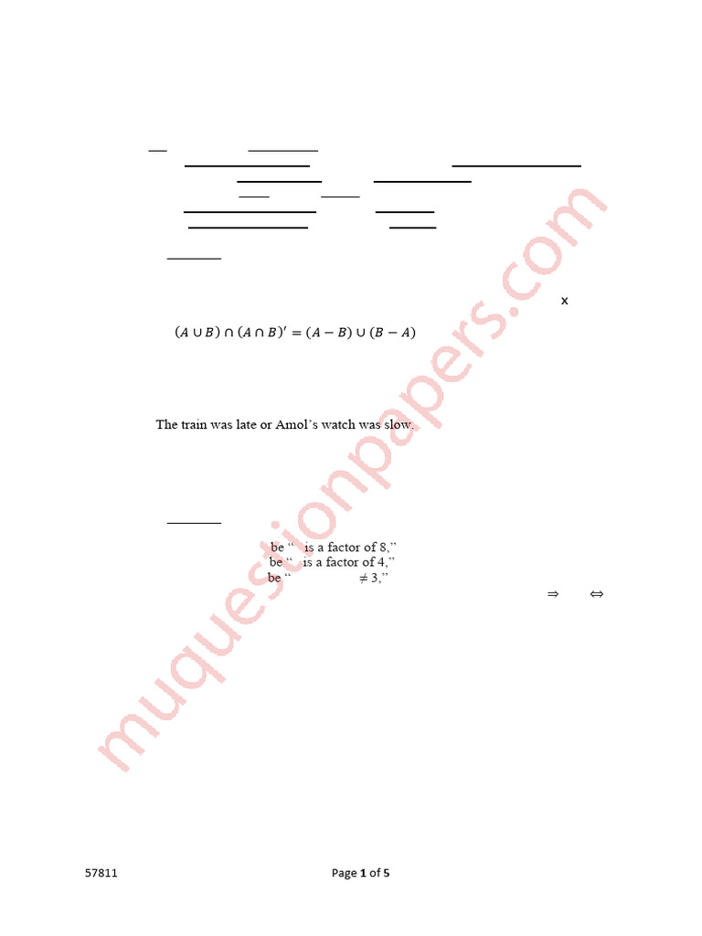 Fybsc-It Sem1 DM Nov18 | PDF