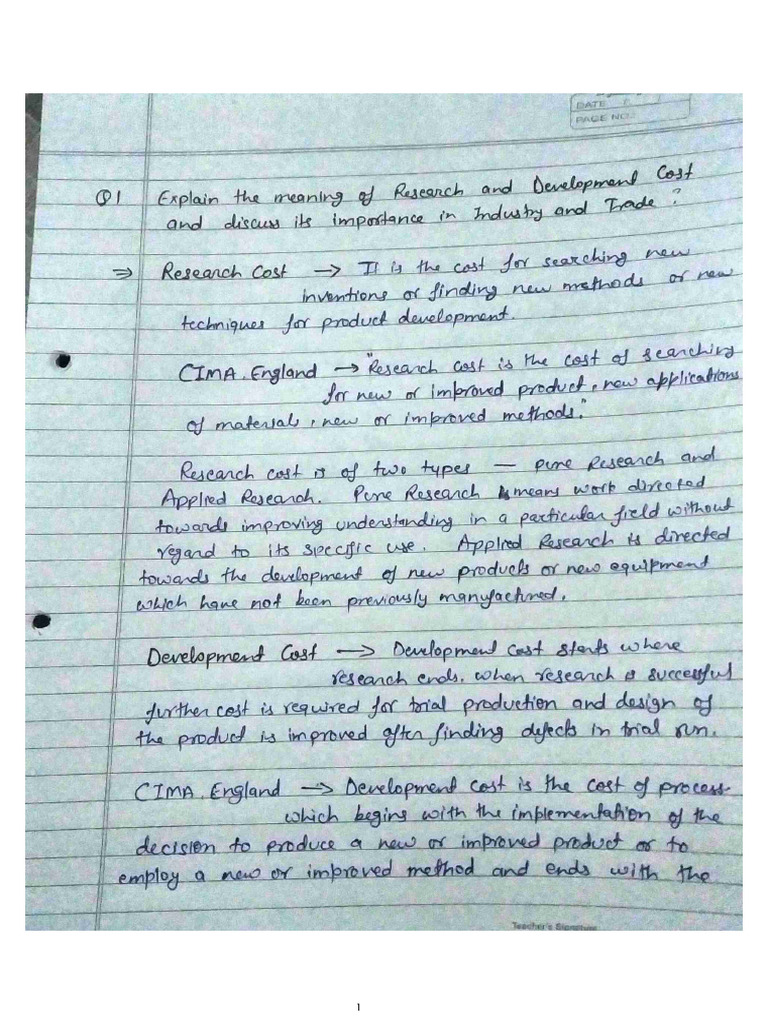 Cost Management Assignment | PDF
