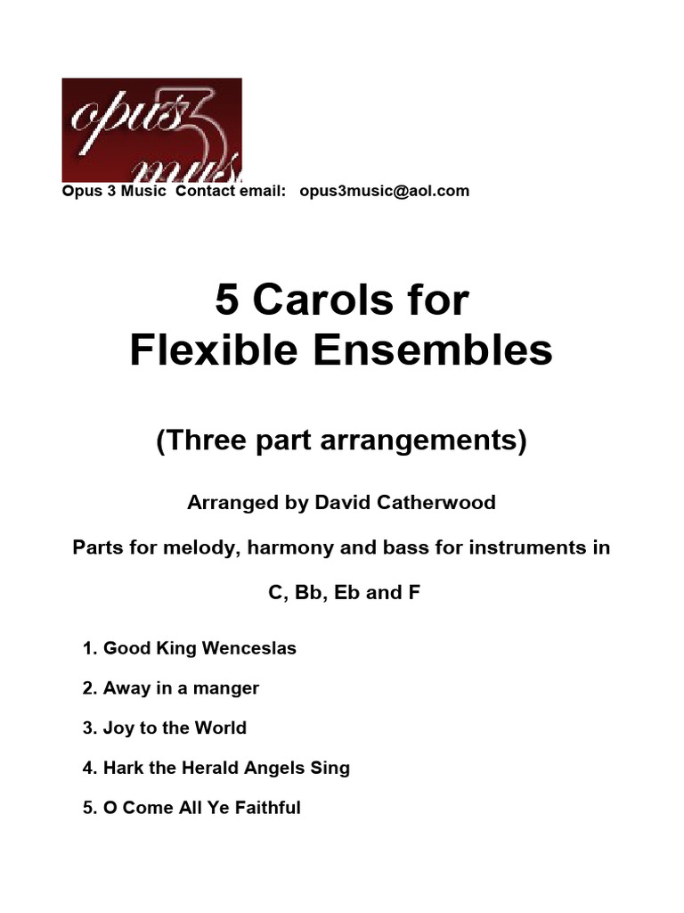 5 Christmas Carols for Flexible Ensembles | PDF | Musicology | Hymns