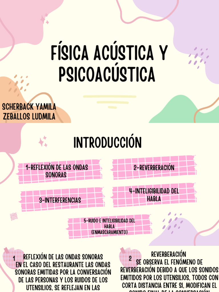 Presentación Física Acústica/Psicoacústica. | PDF | Sonido | Olas