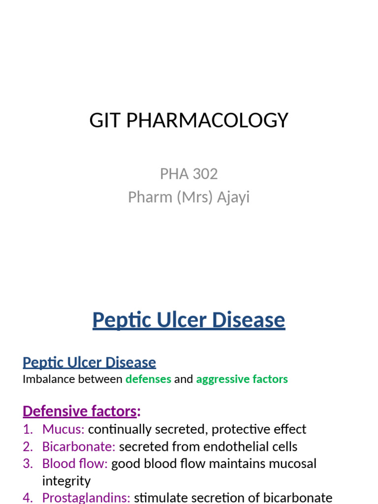 Peptic Ulcer Disease Power Point | PDF | Gastroenterology | Drugs