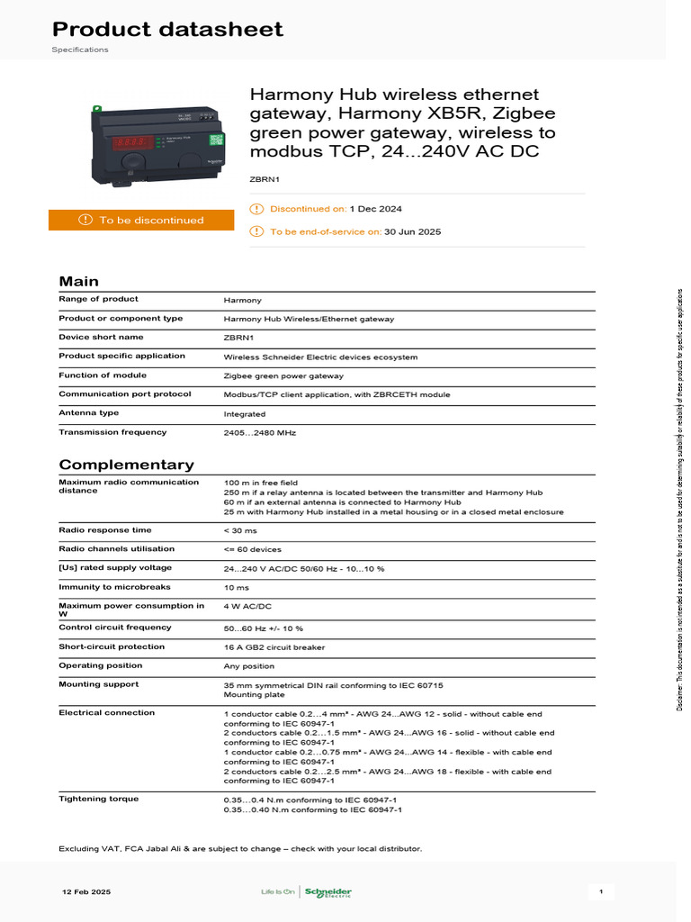 ZBRN1 Harmony Hub Discontinuation Notice | PDF | Wireless | Radio