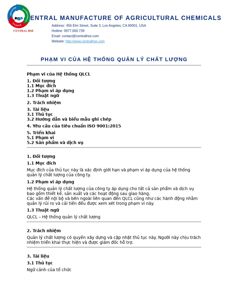 QMS Scope | PDF