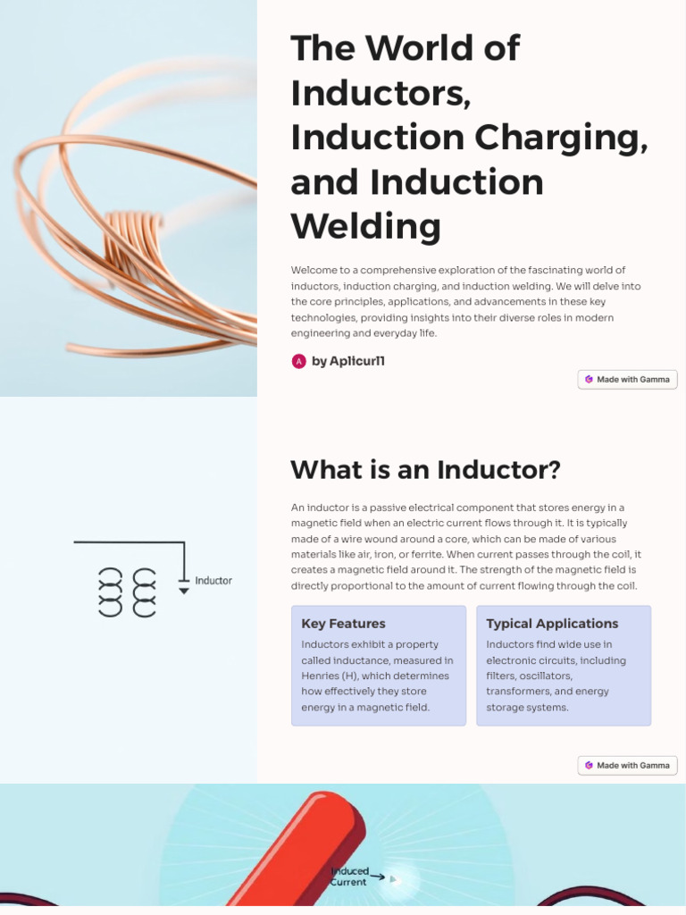 The World of Inductors Induction Charging and Induction Welding | PDF | Inductor ...