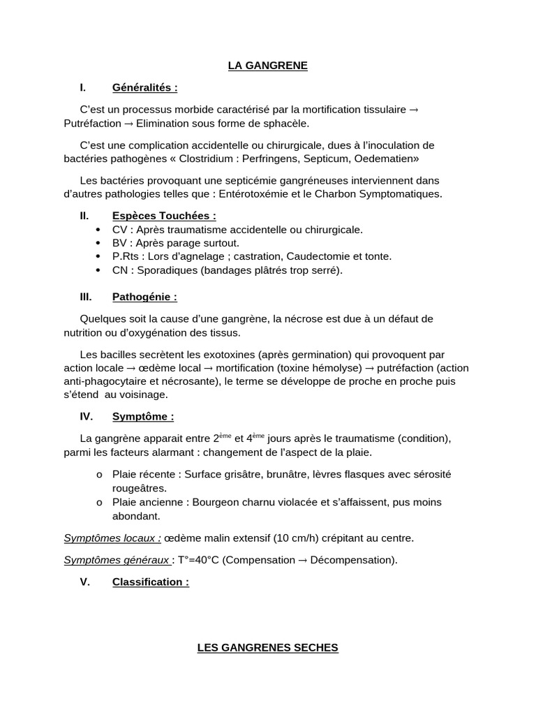 Comprendre la gangrène et ses types | PDF | Spécialités médicales ...