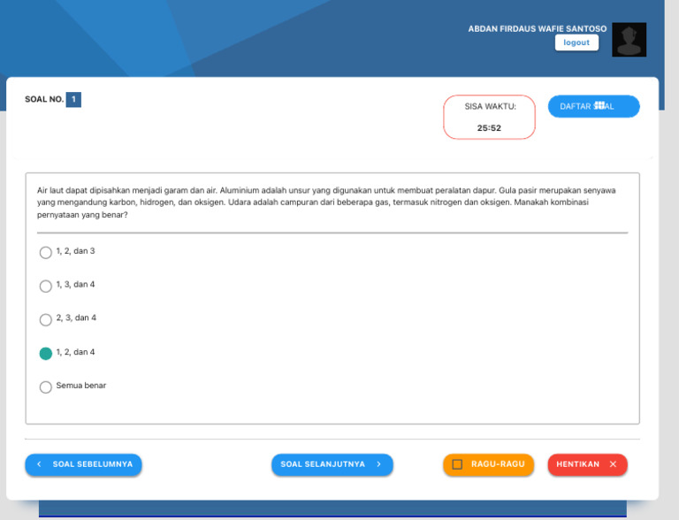 Halaman Peserta - CBT Online AILA LMS | PDF