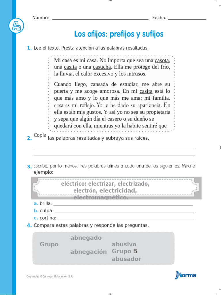 CL5 - HT6 - Prefijos y Sufijos | PDF