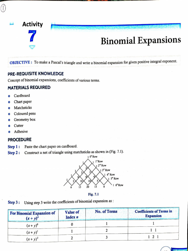 Maths Activities Class 11 | PDF