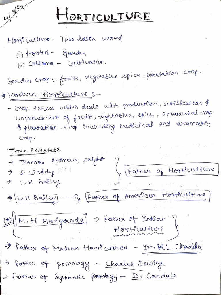 General Horticulture & Classifications | PDF