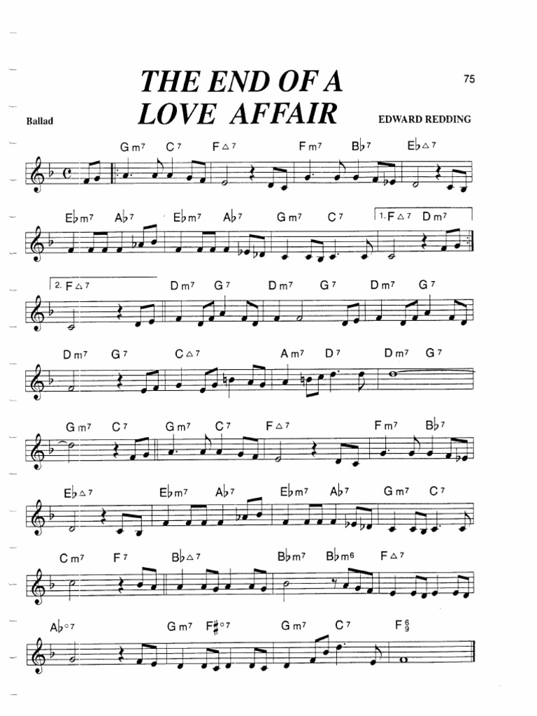 The End of A Love Affair Real Book | PDF