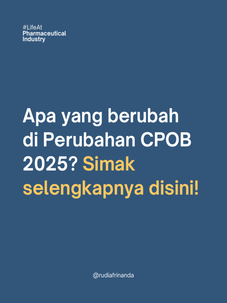 Apa Yang Berubah Di Perubahan CPOB 2025 | PDF