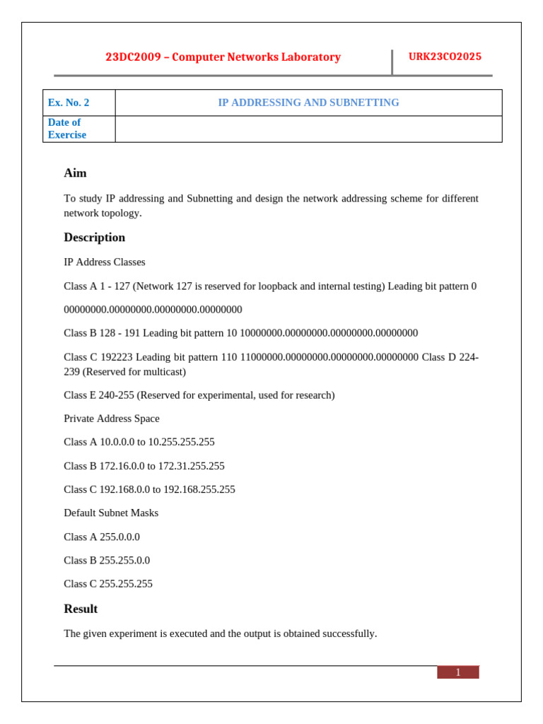 IP Addressing and Subnetting Guide | PDF