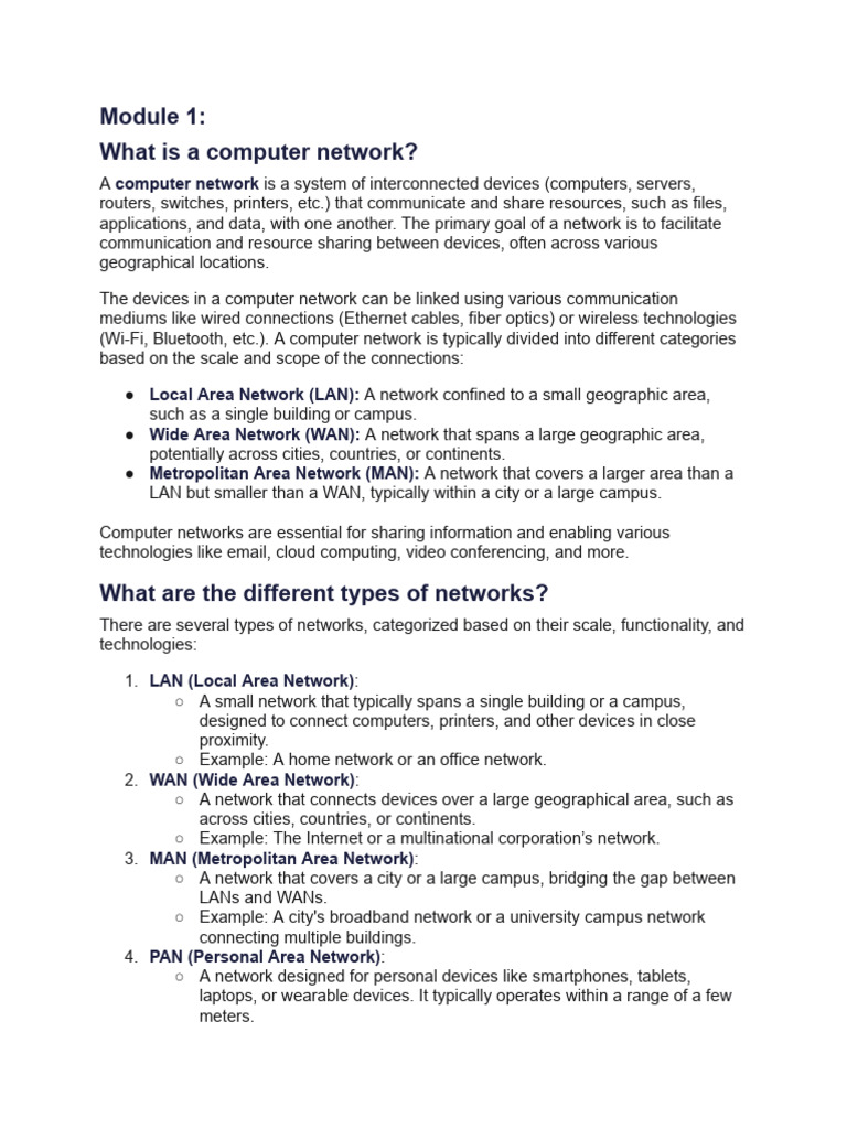Understanding Computer Networks and Types | PDF | Data Compression ...