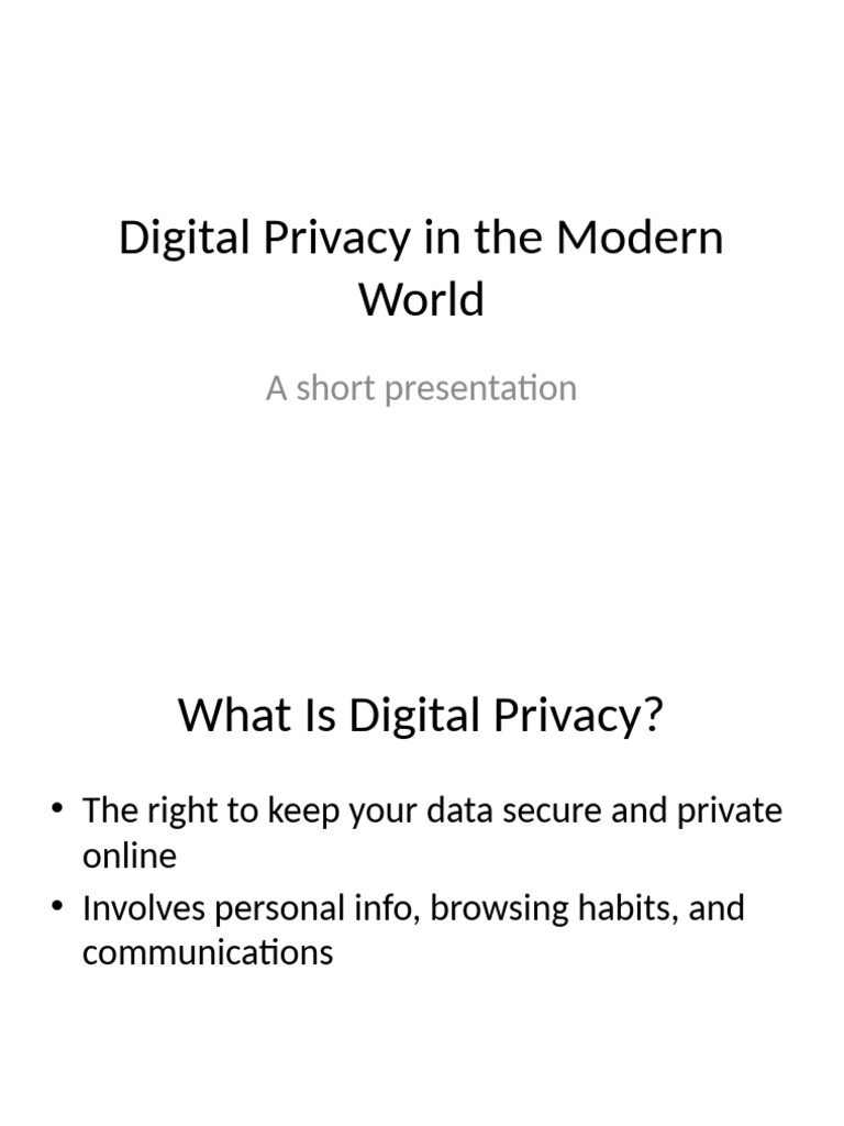 Digital Privacy in The Modern World | PDF