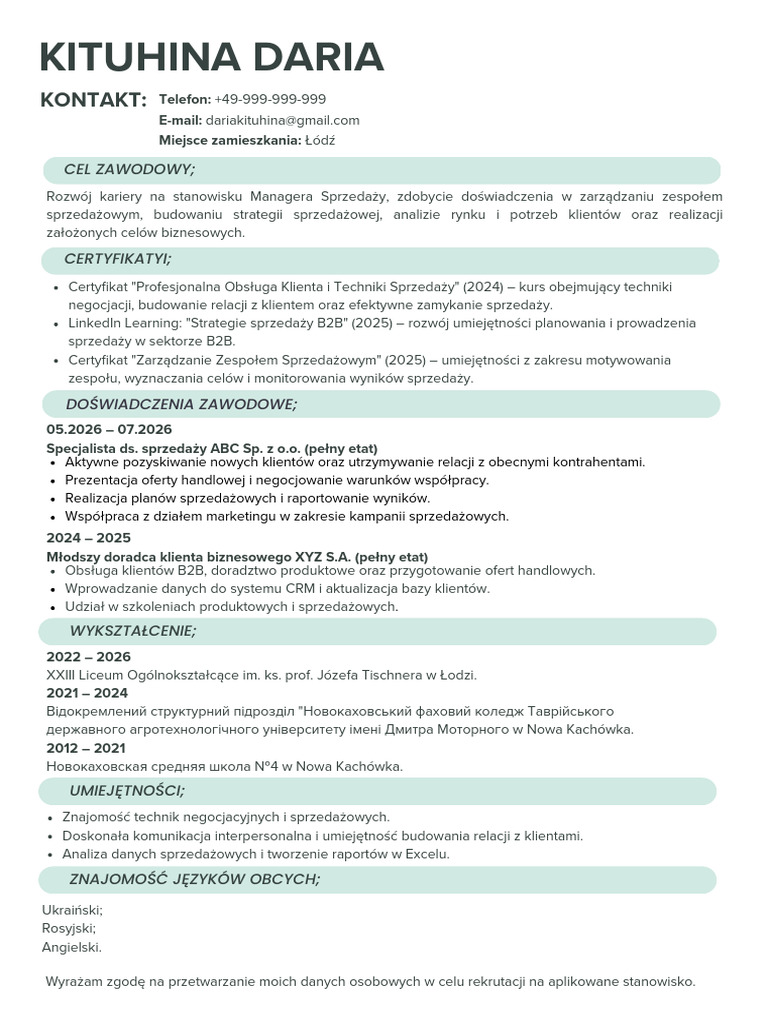 Kituhina Daria: Kontakt | PDF