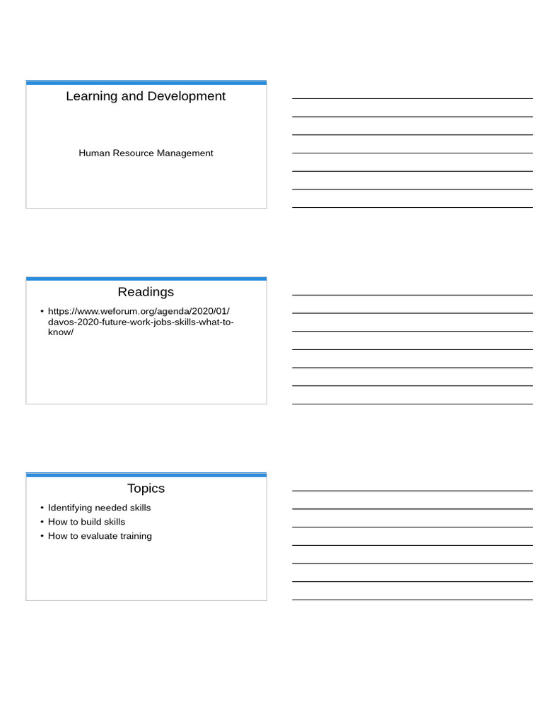 Slides HRM Learning and Development | PDF | Goal | Learning