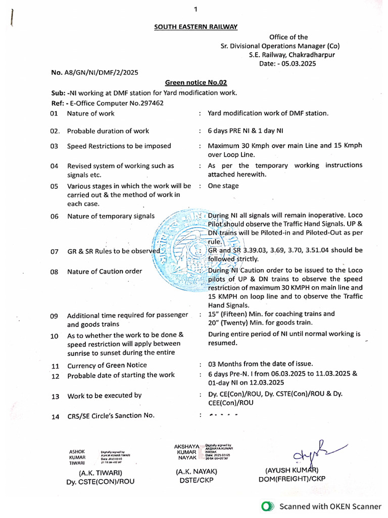 Green Notice DMF | PDF